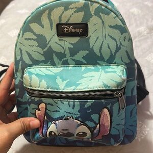 Disney | Bags | Disney Blue And Black Stitch Mini Backpack | Poshmark